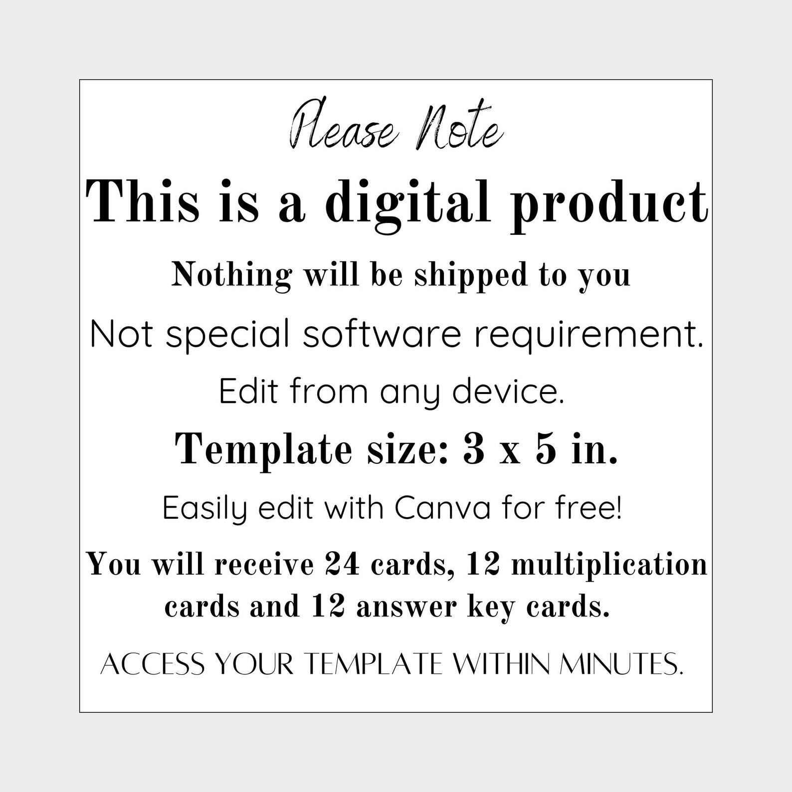 Multiplication Cards, Multiplication Flash Cards, Times Tables, Answer ...