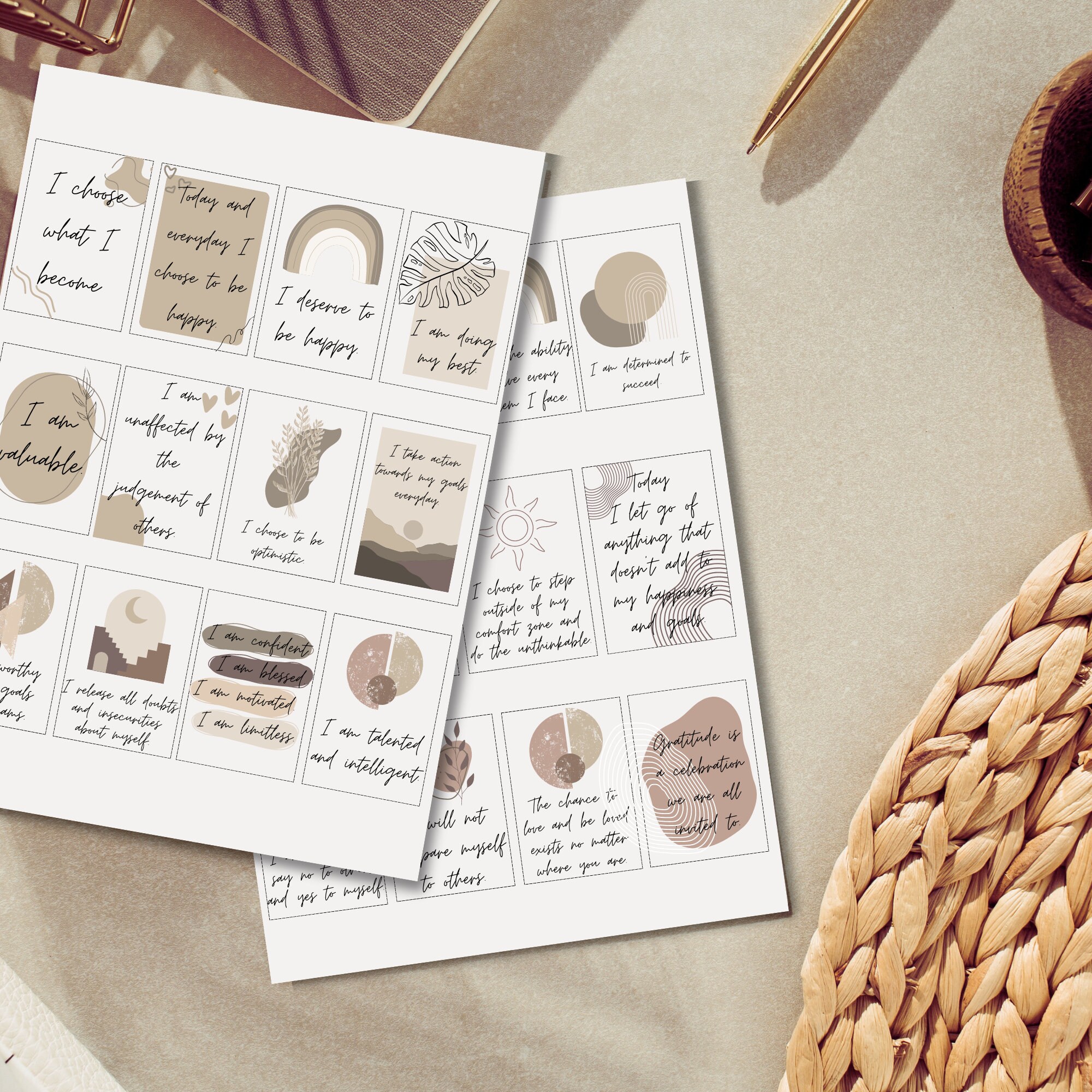 Daily Affirmation Cards, Printable Affirmations, Motivational Cards ...