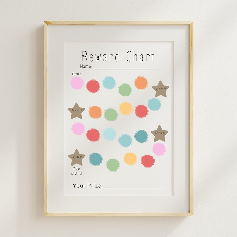 Reward Chart, Printable Reward Chart, Toddler Reward Chart, Kids ...