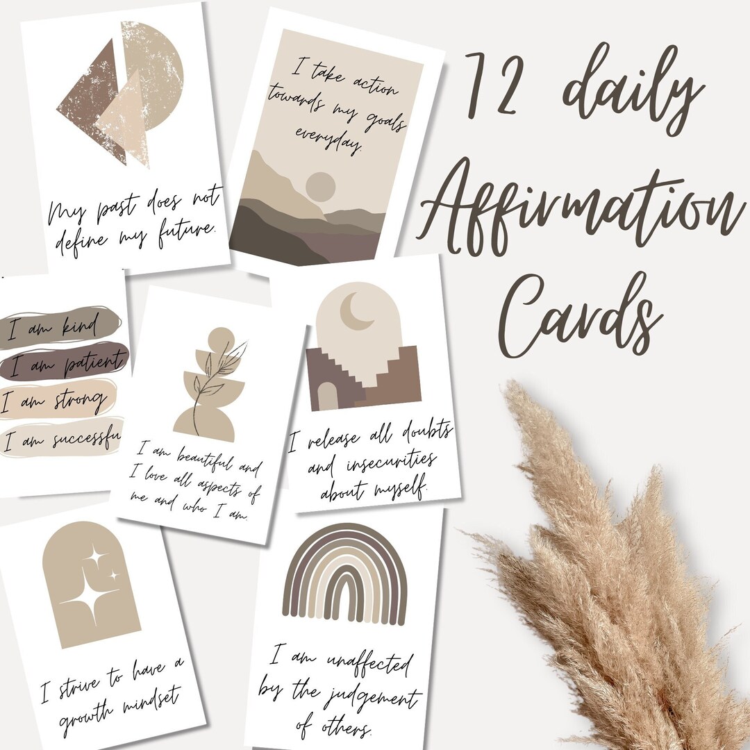 Daily Affirmation Cards, Printable Affirmations, Motivational Cards ...