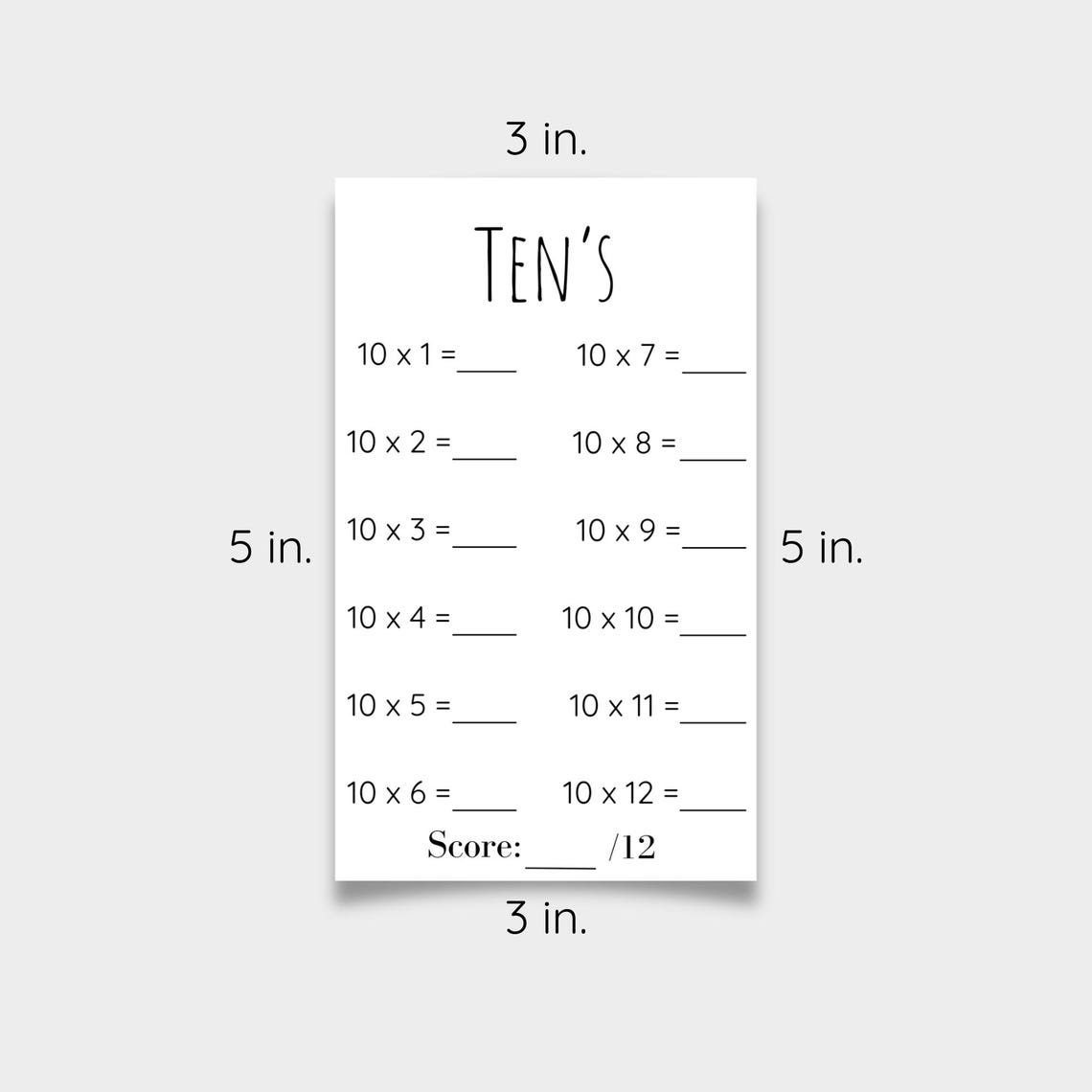 Multiplication Cards, Multiplication Flash Cards, Times Tables, Answer ...