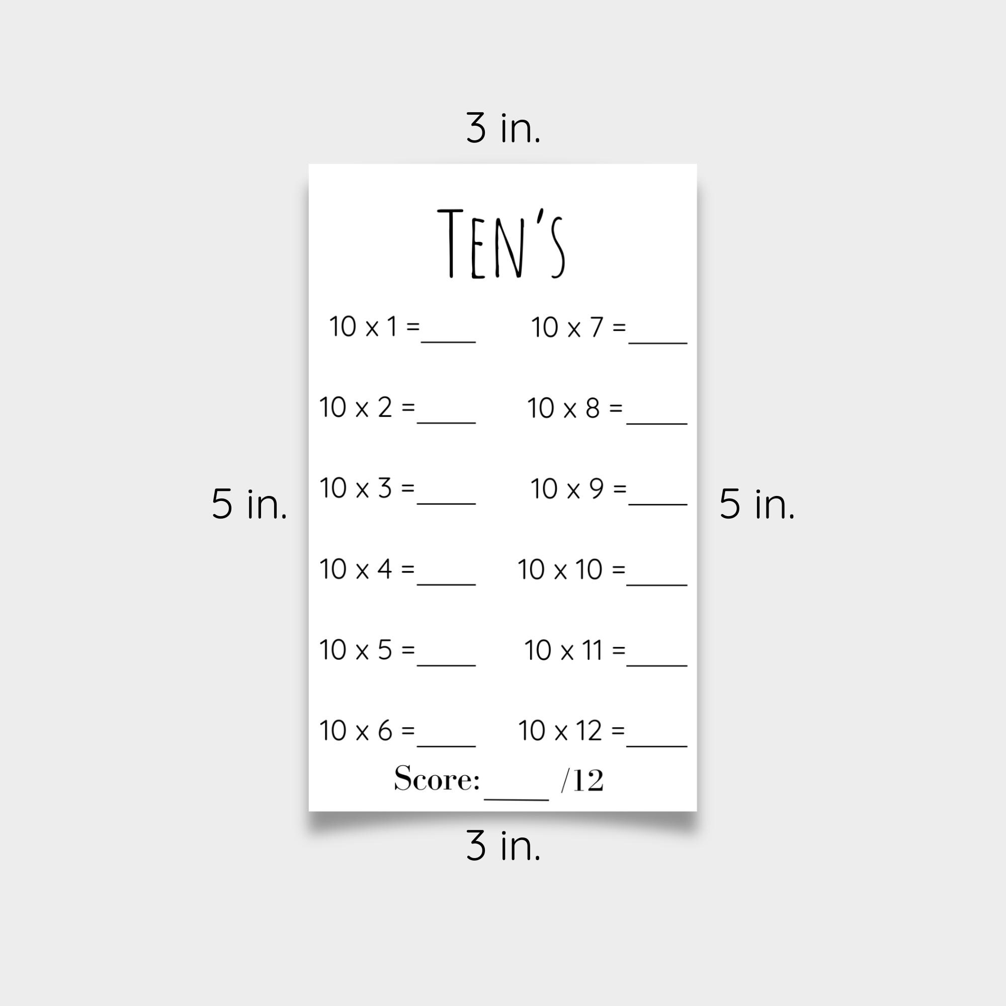 Multiplication Cards, Multiplication Flash Cards, Times Tables, Answer ...