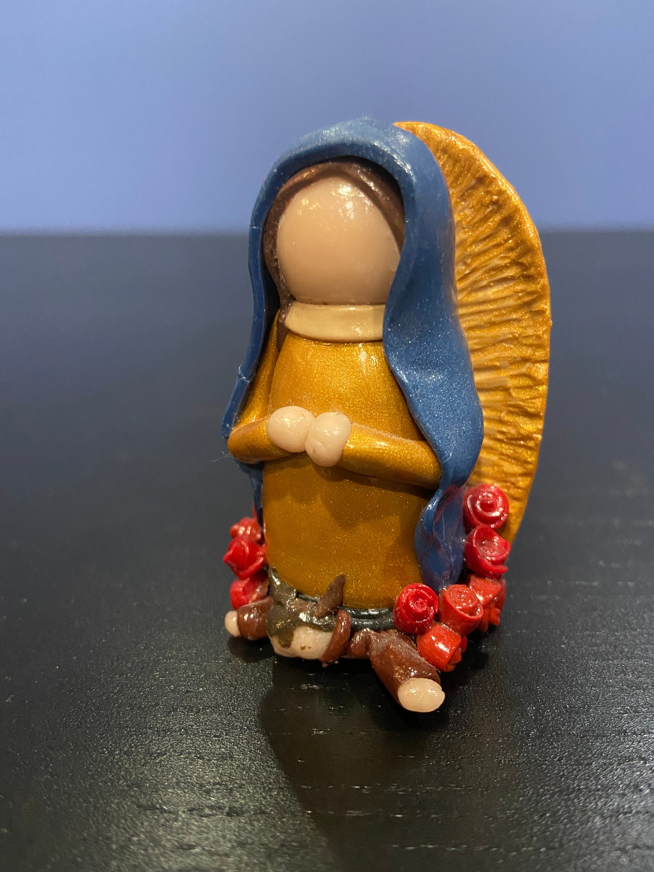 Polymer Clay Jesus & Blessed Virgin Mary Saint Statue Confirmation Gift ...
