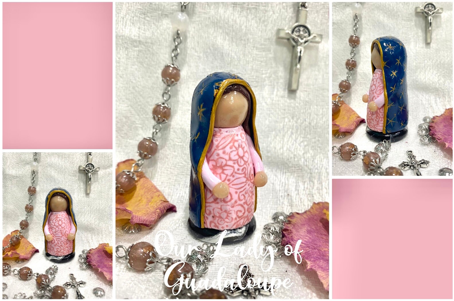Polymer Clay Jesus & Blessed Virgin Mary Saint Statue Confirmation Gift ...