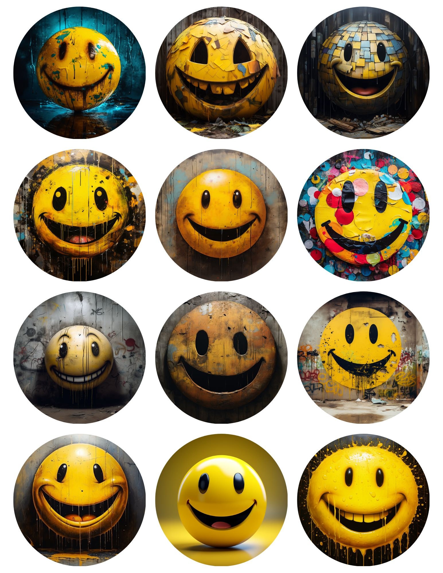 Smiley Car Coaster Bundle PNG Digital Download Smiley Car Decor Coaster ...