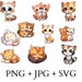 Cute Cat Bundle SVG PNG, Peeking Cat SVG, Cute Kitty Svg, Cat Cut File ...