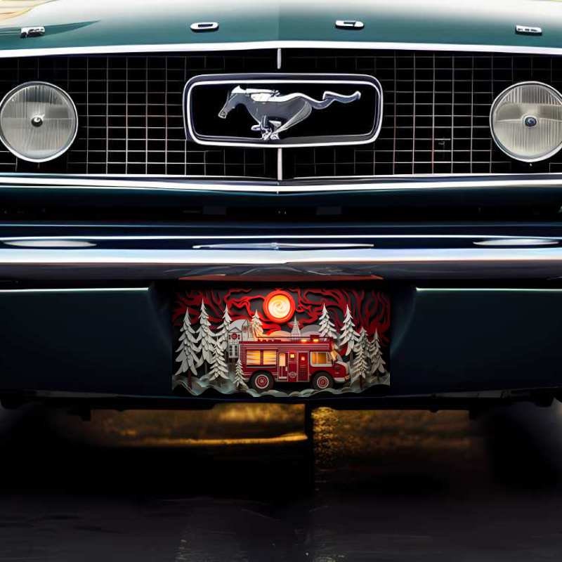 Front License Plate PNG Retired Firefighter Digital Download Custom ...