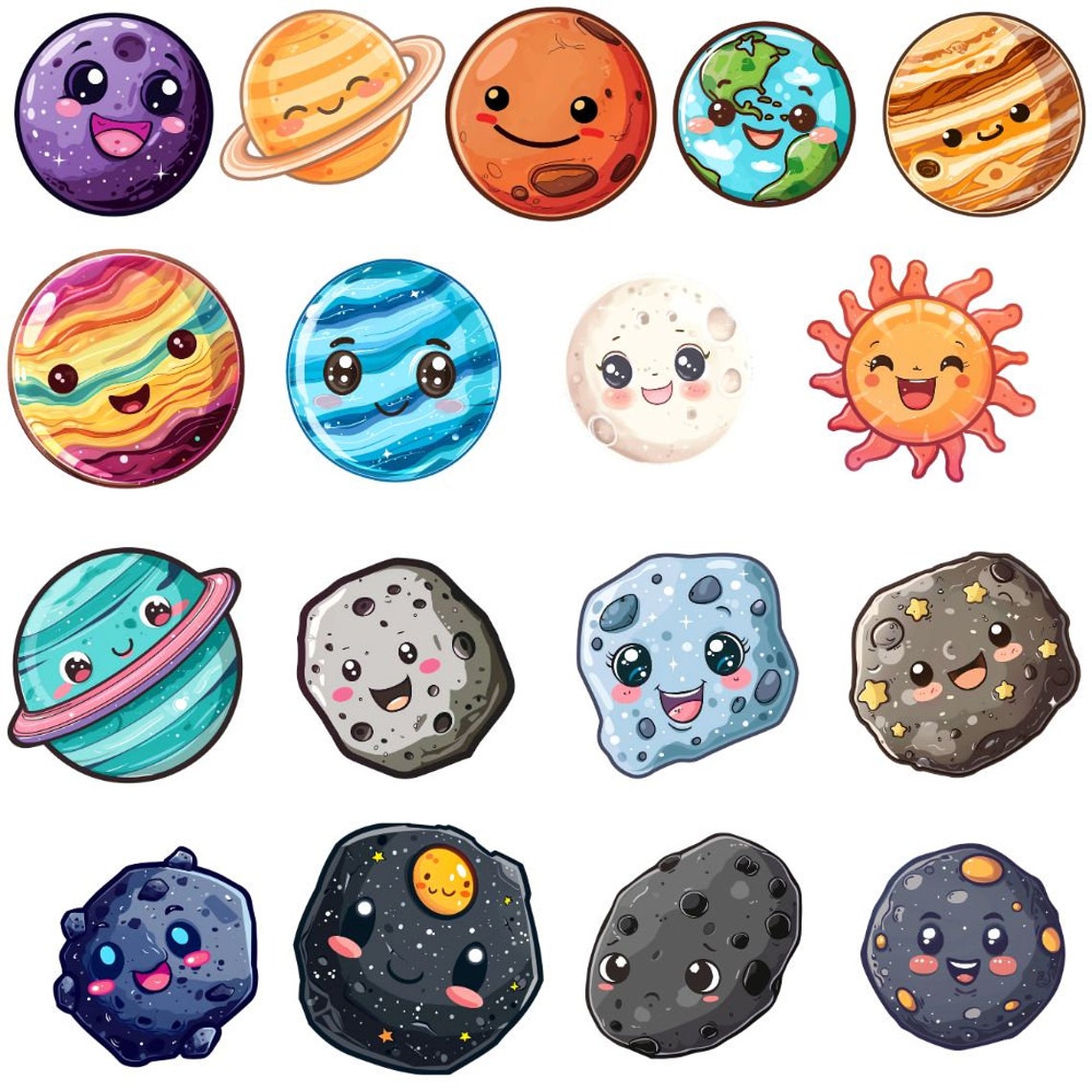 Outer Space Clipart Set (17), High Quality Transparent PNG Planets ...