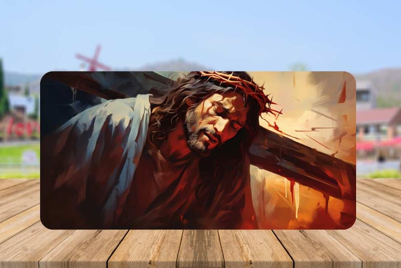 Christian Jesus Front License Plate PNG Religious Saved Digital ...