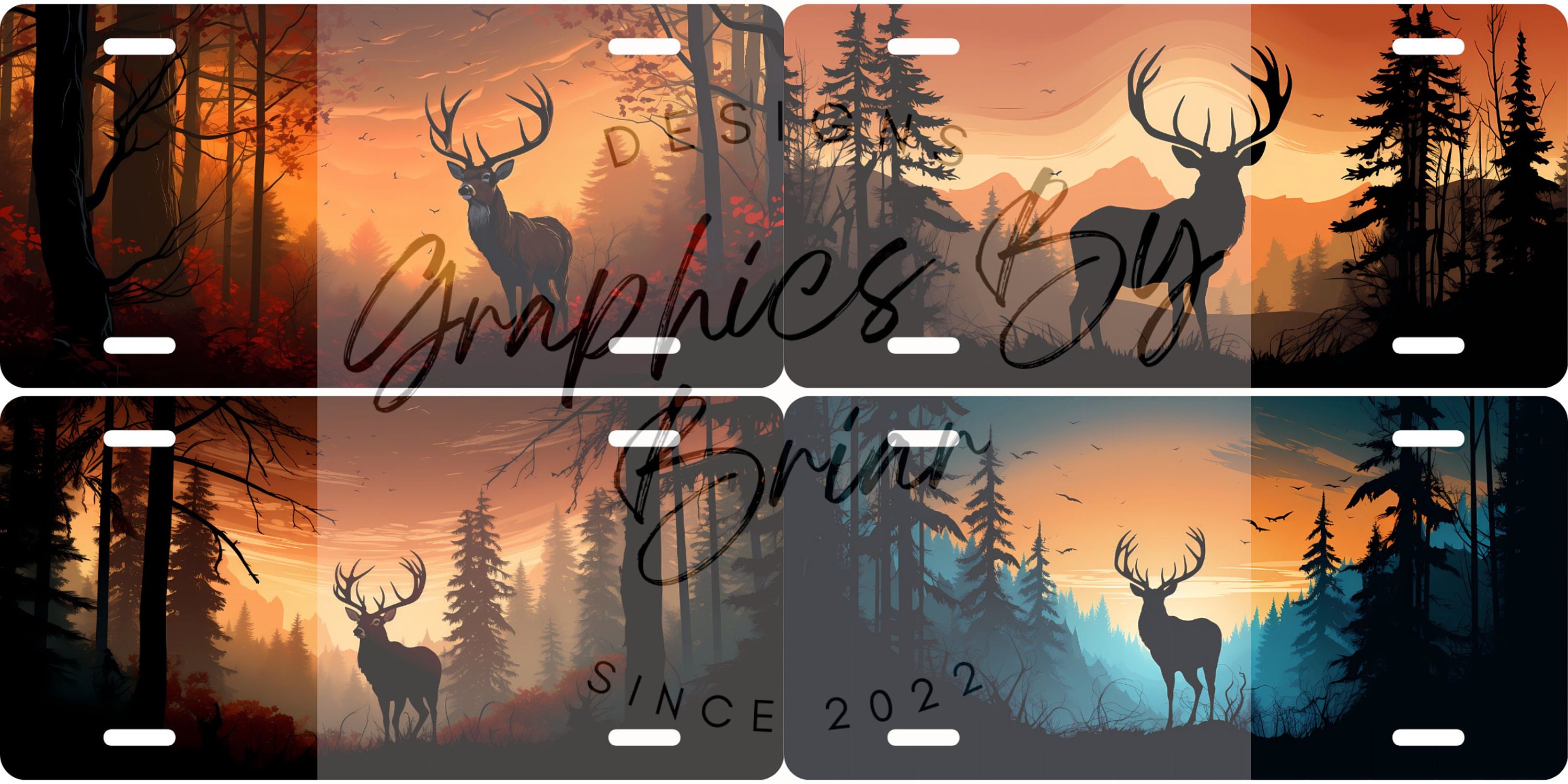 Front License Plate Bundle for Men PNG Deer Hunting PNG Digital ...