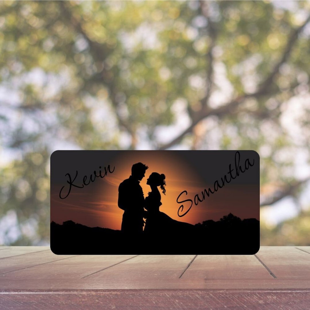 Couples License Plate PNG Custom Front License Plate Personalized ...