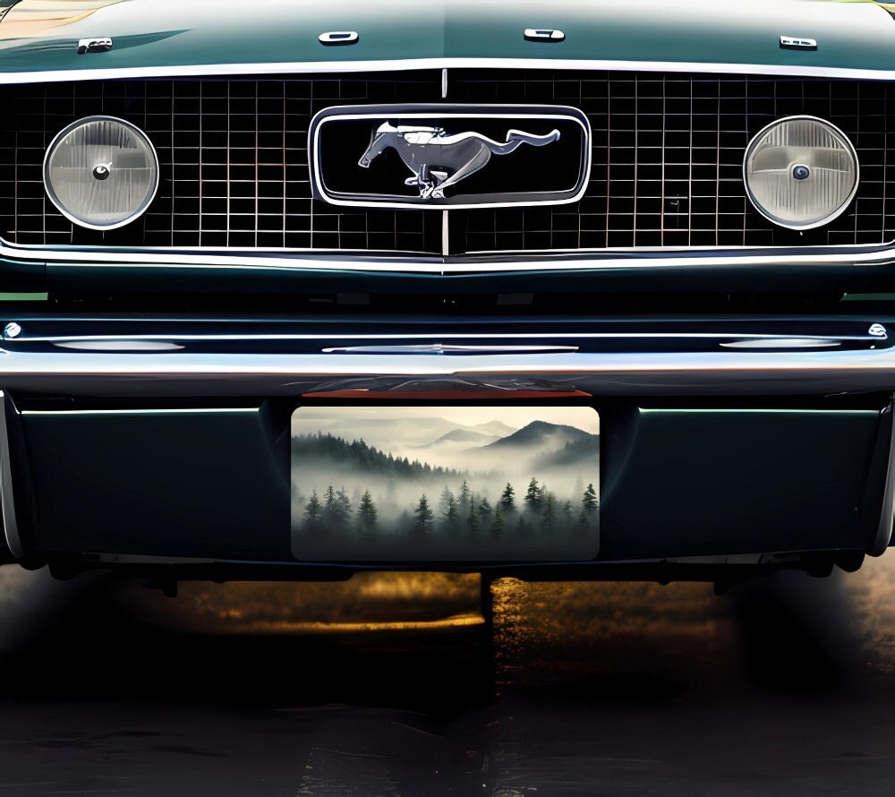 Foggy Forest Front License Plate PNG Hiking Offroading Car - Etsy