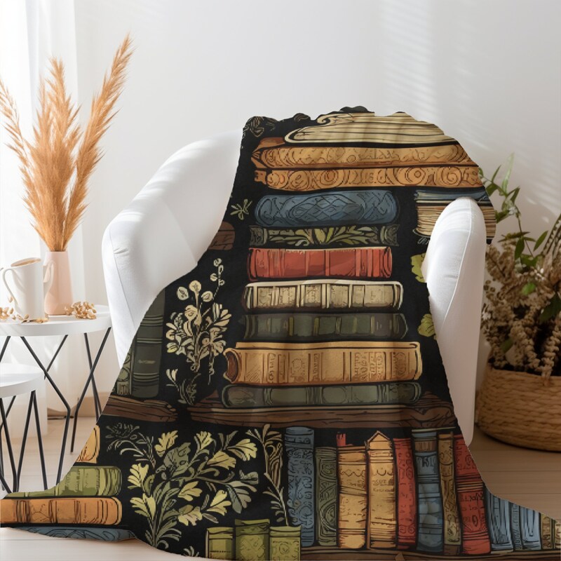 Library Blanket - Etsy