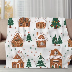 Gingerbread House Blanket | Winter Themed Blanket | White Christmas ...