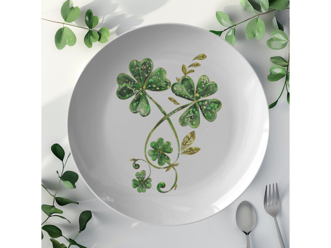 Shamrock Plate | Happy St. Patrick’s Day Dinner Plate | Saint Patrick’s ...