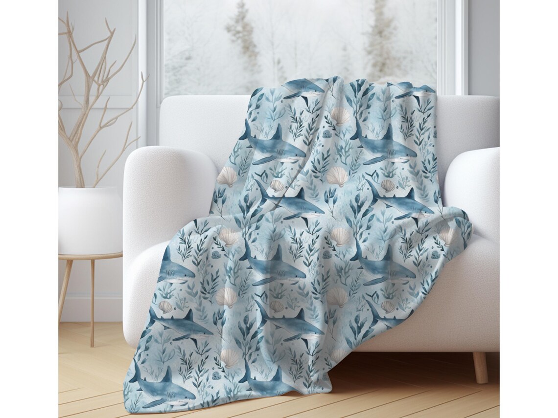 Shark Blanket | Ocean Themed Blanket | Cute Shark Blanket for Toddlers ...