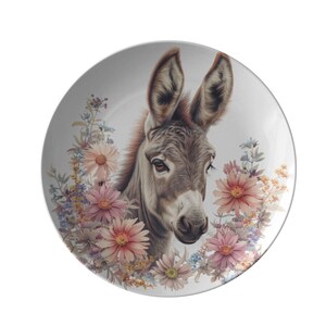 Farmhouse Donkey Plate | Floral Farm Donkey Plate Set | Country Farm ...