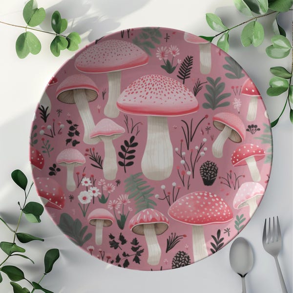 Mushroom Dinner Plates - Etsy