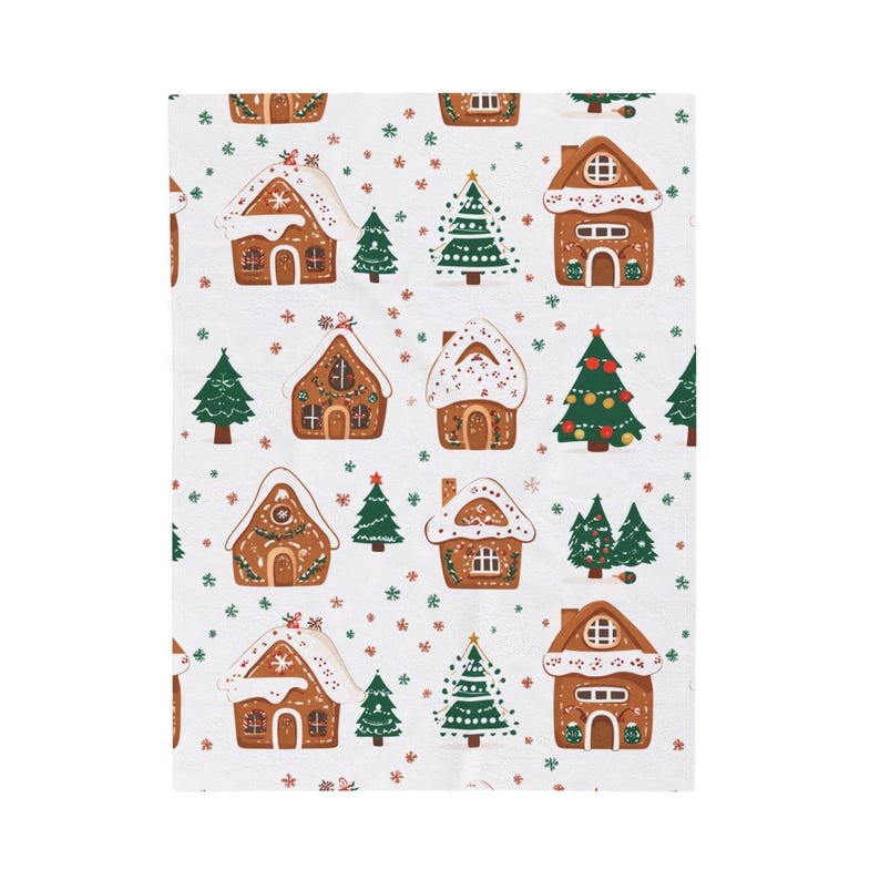 Gingerbread House Blanket | Winter Themed Blanket | White Christmas ...