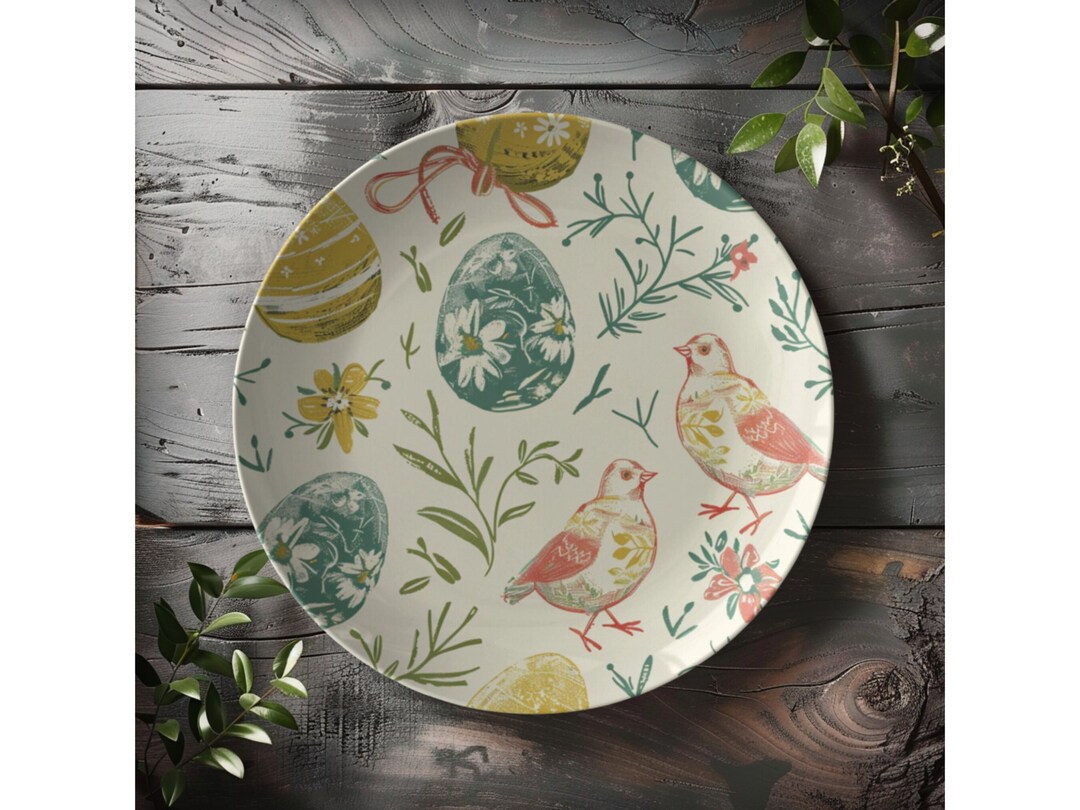 Baby Chick and Eggs Plate | Happy Easter Plate | Easter Eggs Plate ...