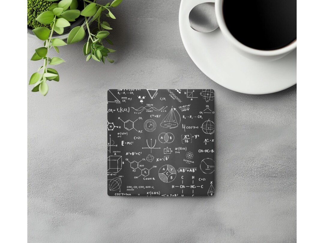 Math and Science Equations Coaster Set | Geeky Drink Coaster | Nerdy ...