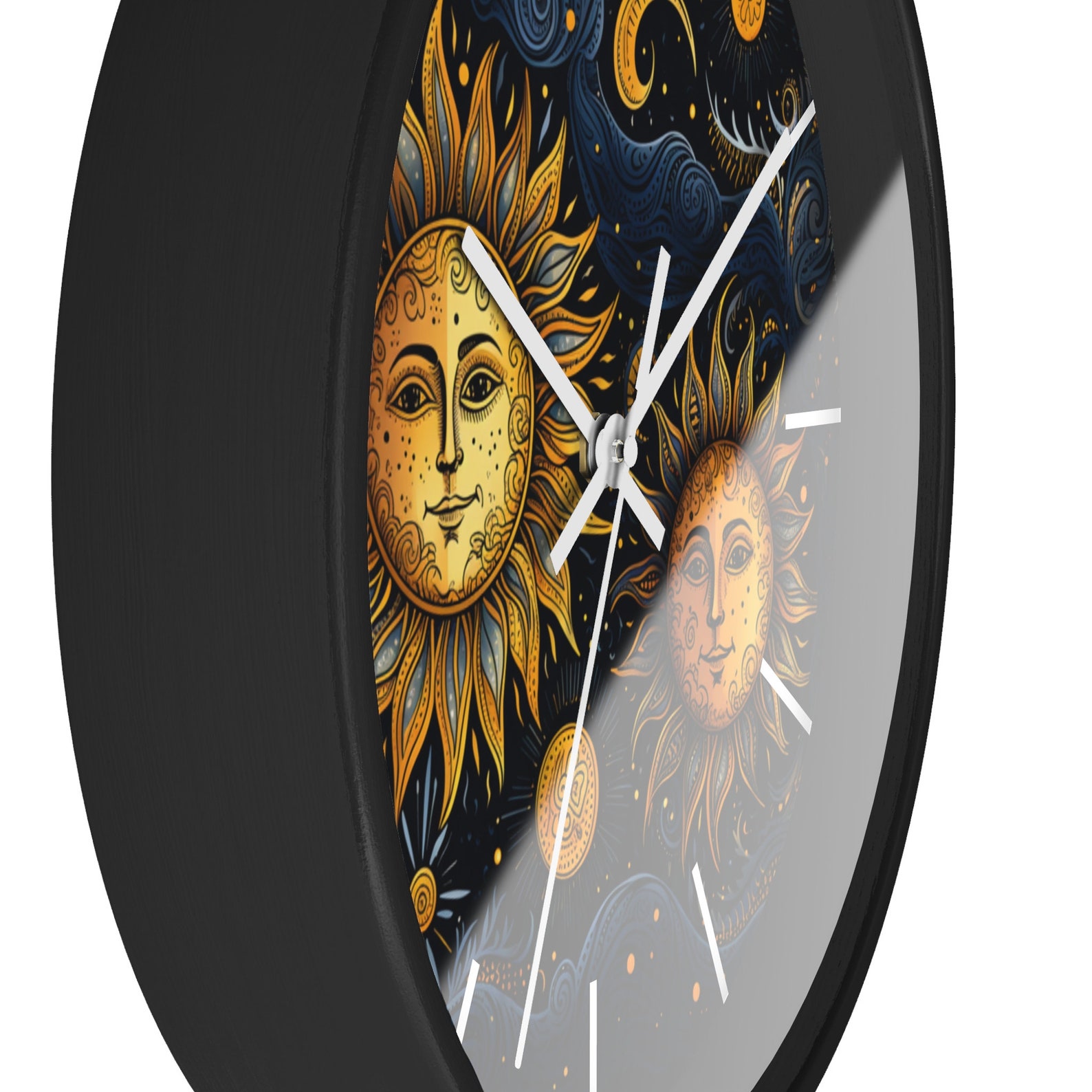 Celestial Sun Wall Clock | Cottage Core Wall Decor | Moon Clock ...