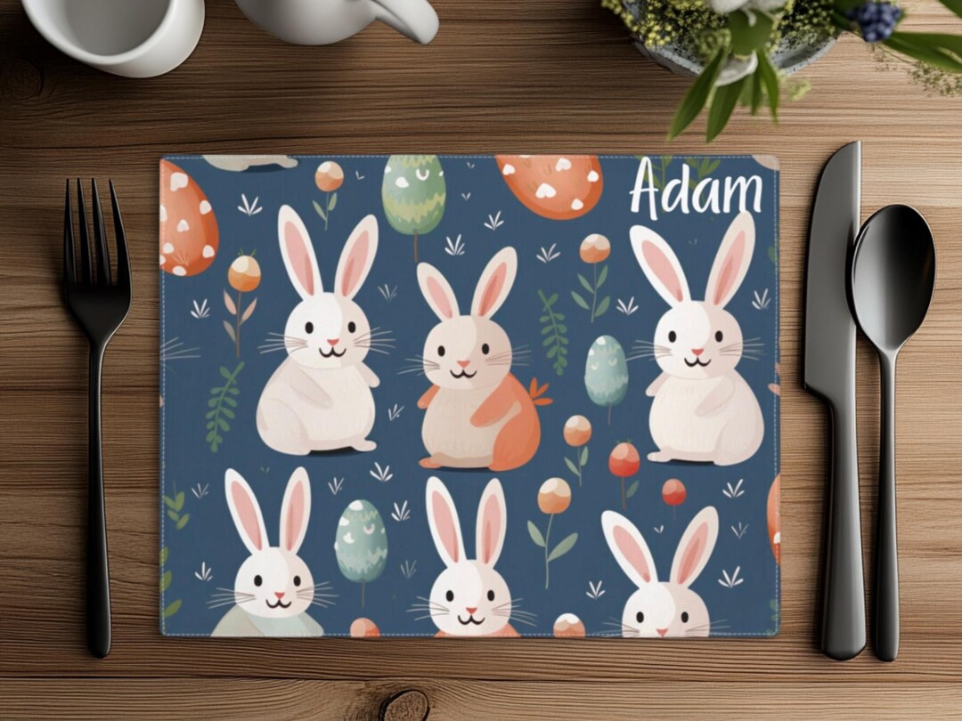 Personalized Easter Placemat | Custom Easter Mat for Kids | Custom ...