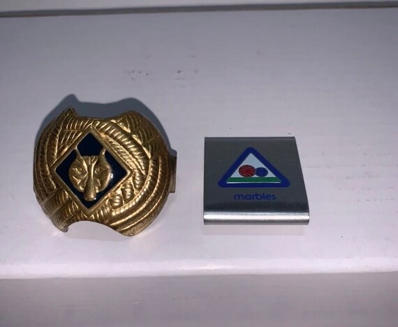 Vintage Cub Scout Scarf Slide Clasp Holder Wolf BSA A… - Gem