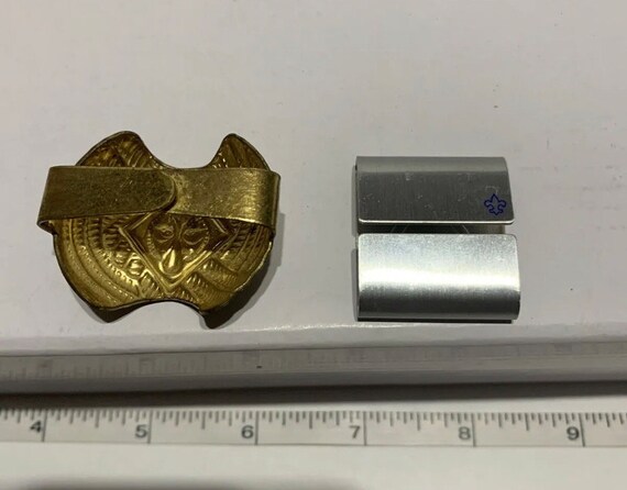 Vintage Cub Scout Scarf Slide Clasp Holder Wolf BSA A… - Gem