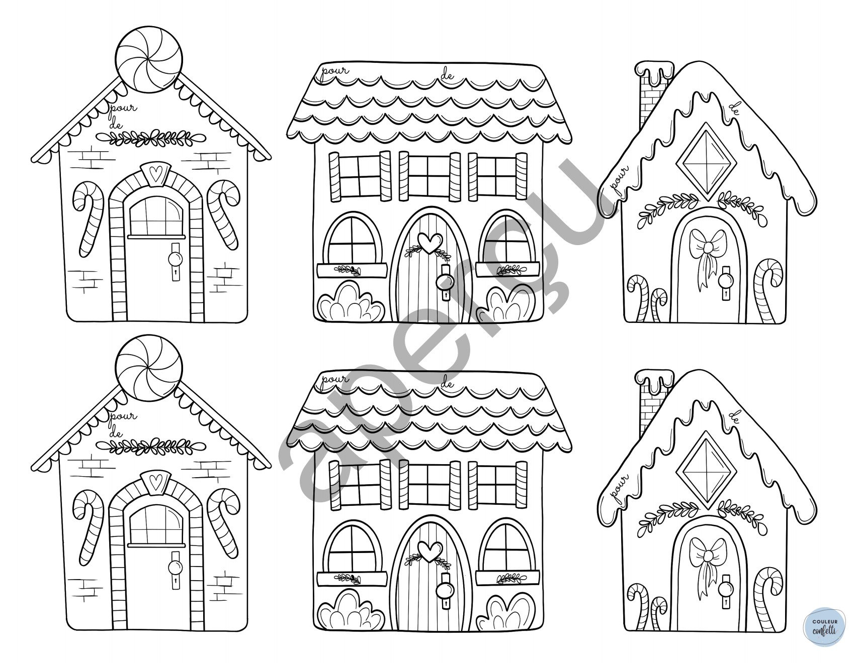 Labels to Print - Gingerbread Houses - Etsy