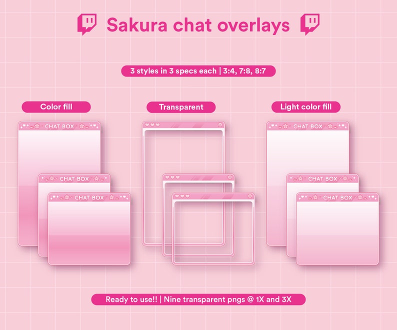 Twitch Sakura Stream Package | Streamer Graphics | Pink Floral ...
