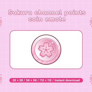 Sakura Coin Channel Point | Twitch Emote | Badges | Cherry Blossom ...