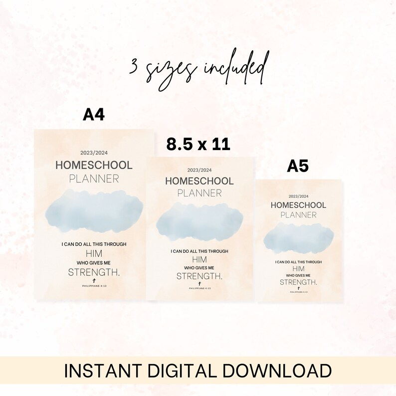 Christian Homeschool Planner BUNDLE, Instant Download, Lesson ...