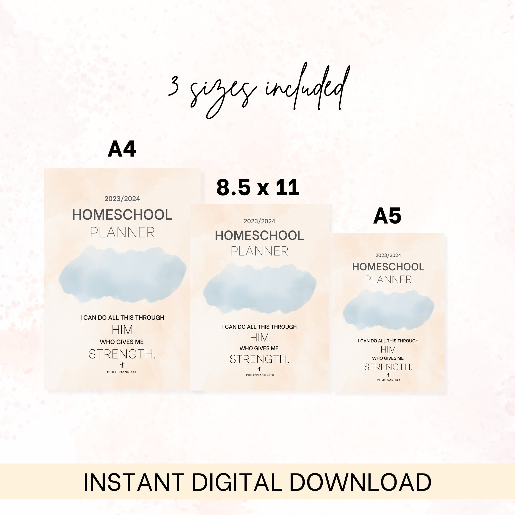 Christian Homeschool Planner BUNDLE, Instant Download, Lesson ...