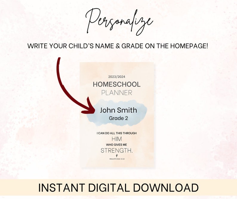 Christian Homeschool Planner BUNDLE, Instant Download, Lesson ...