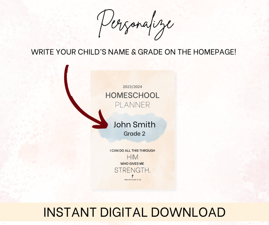 Christian Homeschool Planner BUNDLE, Instant Download, Lesson ...