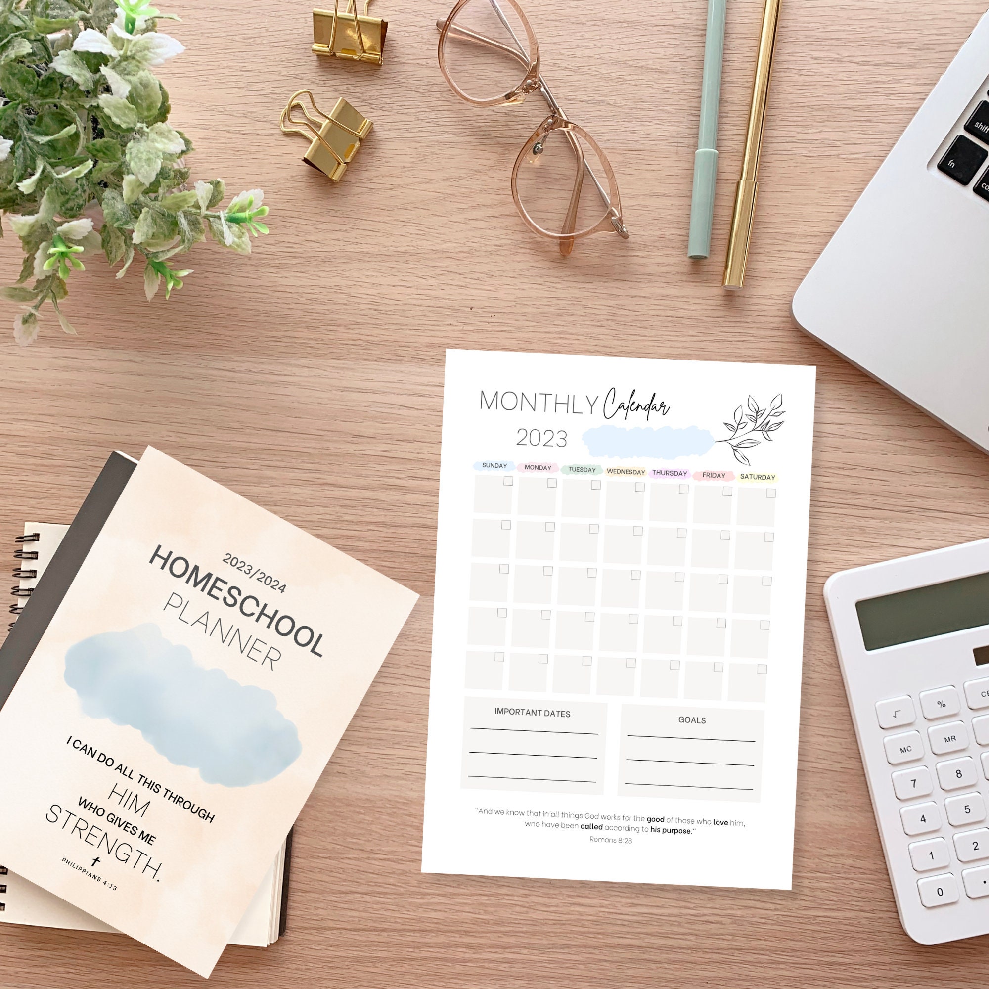 Christian Homeschool Planner BUNDLE, Instant Download, Lesson ...