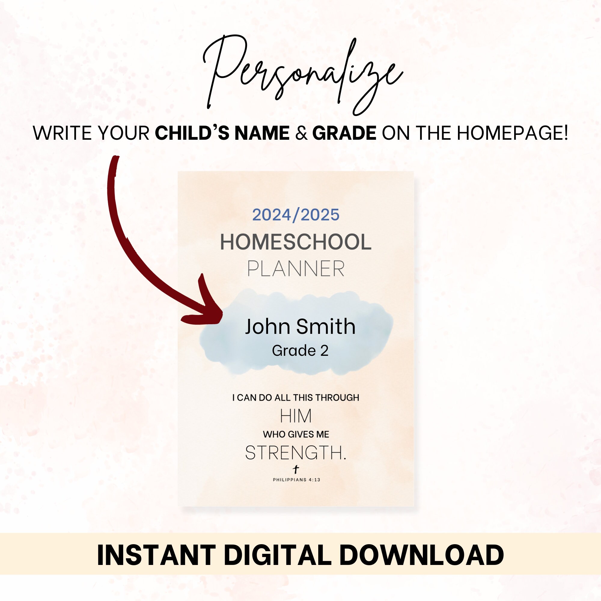 Christian Homeschool Planner - BUNDLE, Instant Download, Lesson ...