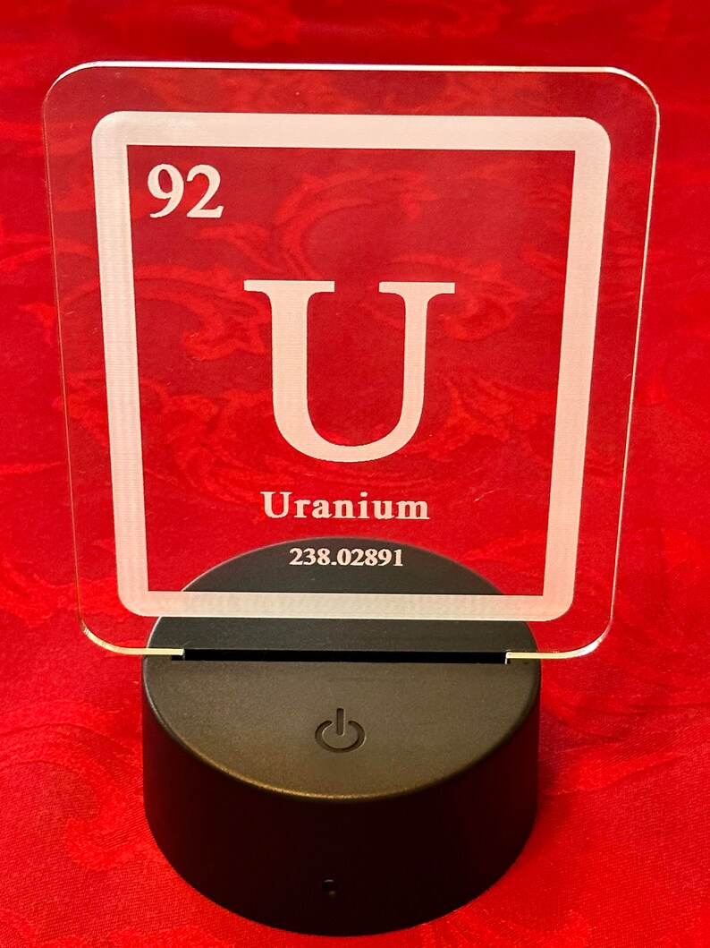 Uranium Plutonium LED Light Oppenheimer Elements - Etsy
