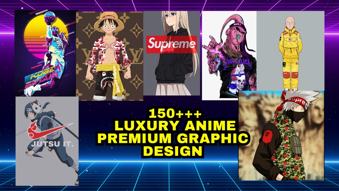 150 PREMIUM LUXURY Anime Graphic Designs Anime PNG Print on Demand ...