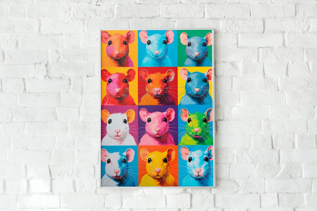 Pop Art Mouse / Rat Original Andy Worhol Style Matte Vertical Poster - Etsy