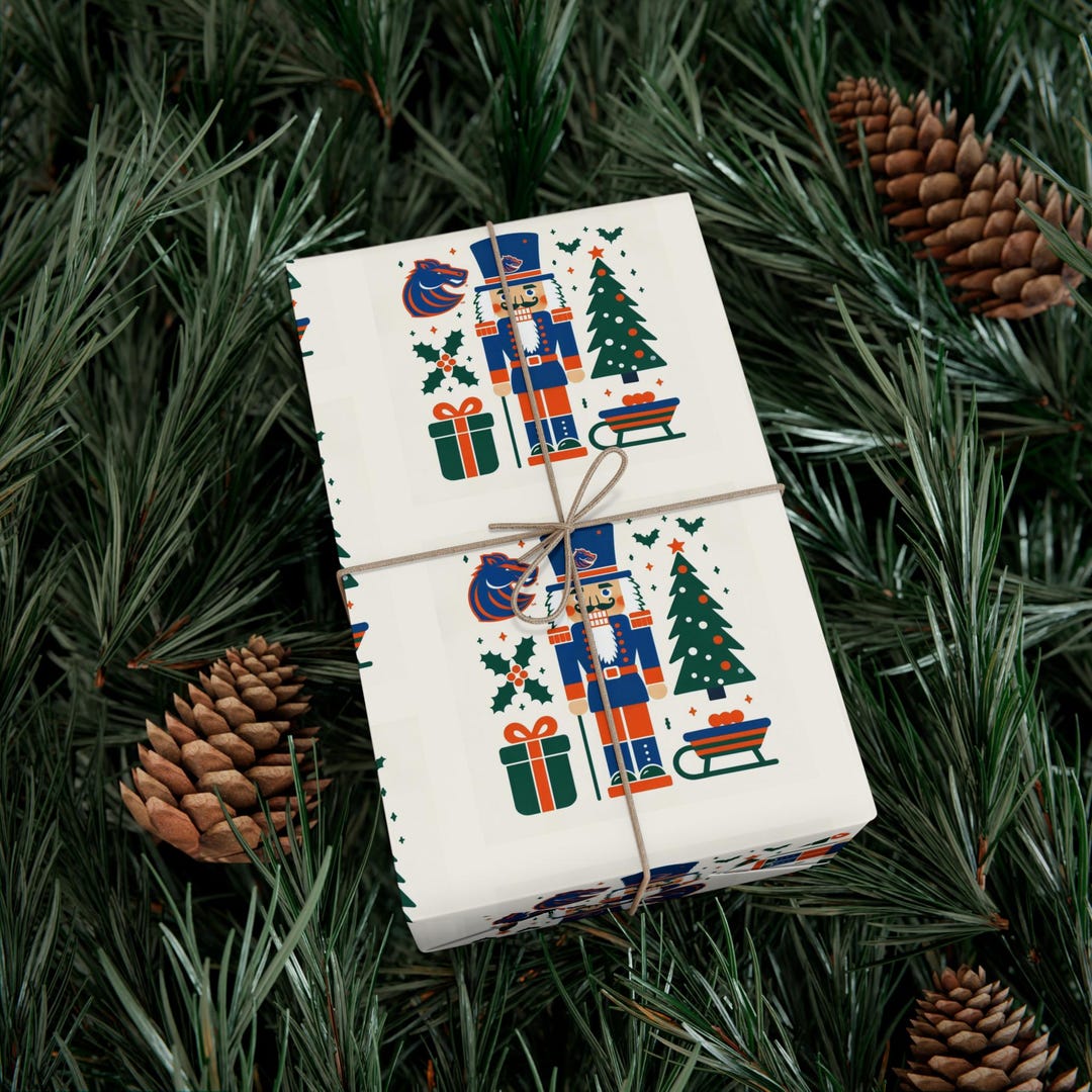 Boise State Broncos Nutcracker Wrapping Paper - Etsy