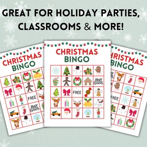 Holiday Bingo, Christmas Bingo Cards, Christmas Bingo Printable ...