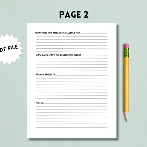 Sermon Notes Printable, Bible Study Printable, Devotional Journal ...