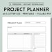 Project Planner Printable Template, Task Tracker, Productivity Planner ...