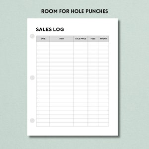 Sales Log Printable Template, Sales Tracker, Order Tracker, Order List ...