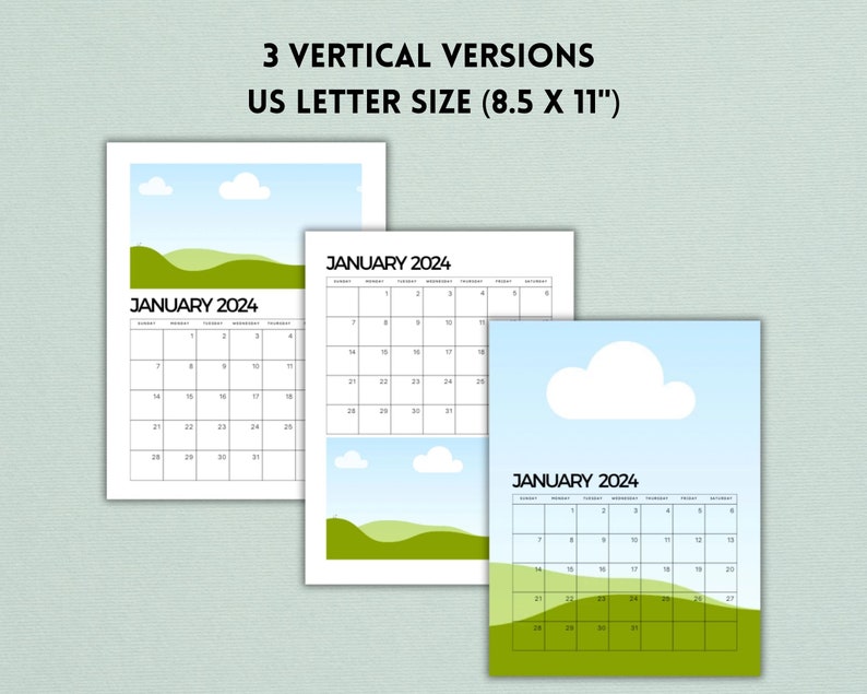 2024 Canva Template Calendar, 2024 Canva Calendar, 2024 Calendar ...
