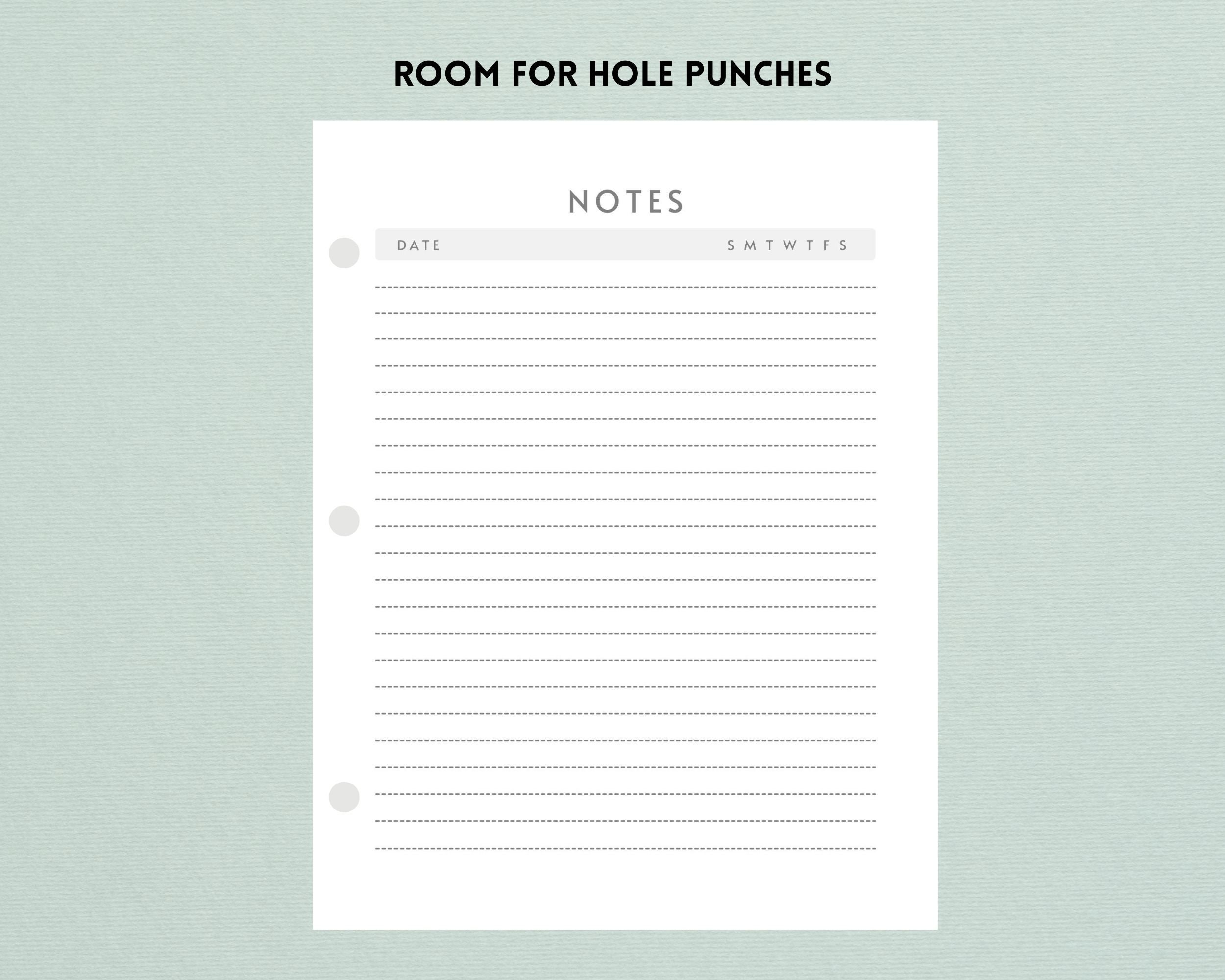 Notes Page Printable, Note Taking, Lined Notepaper, Printable ...