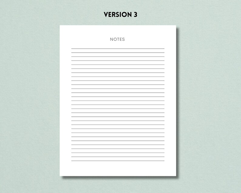 Blank Notes Page Printable, Note Taking, Printable Stationary To-do ...