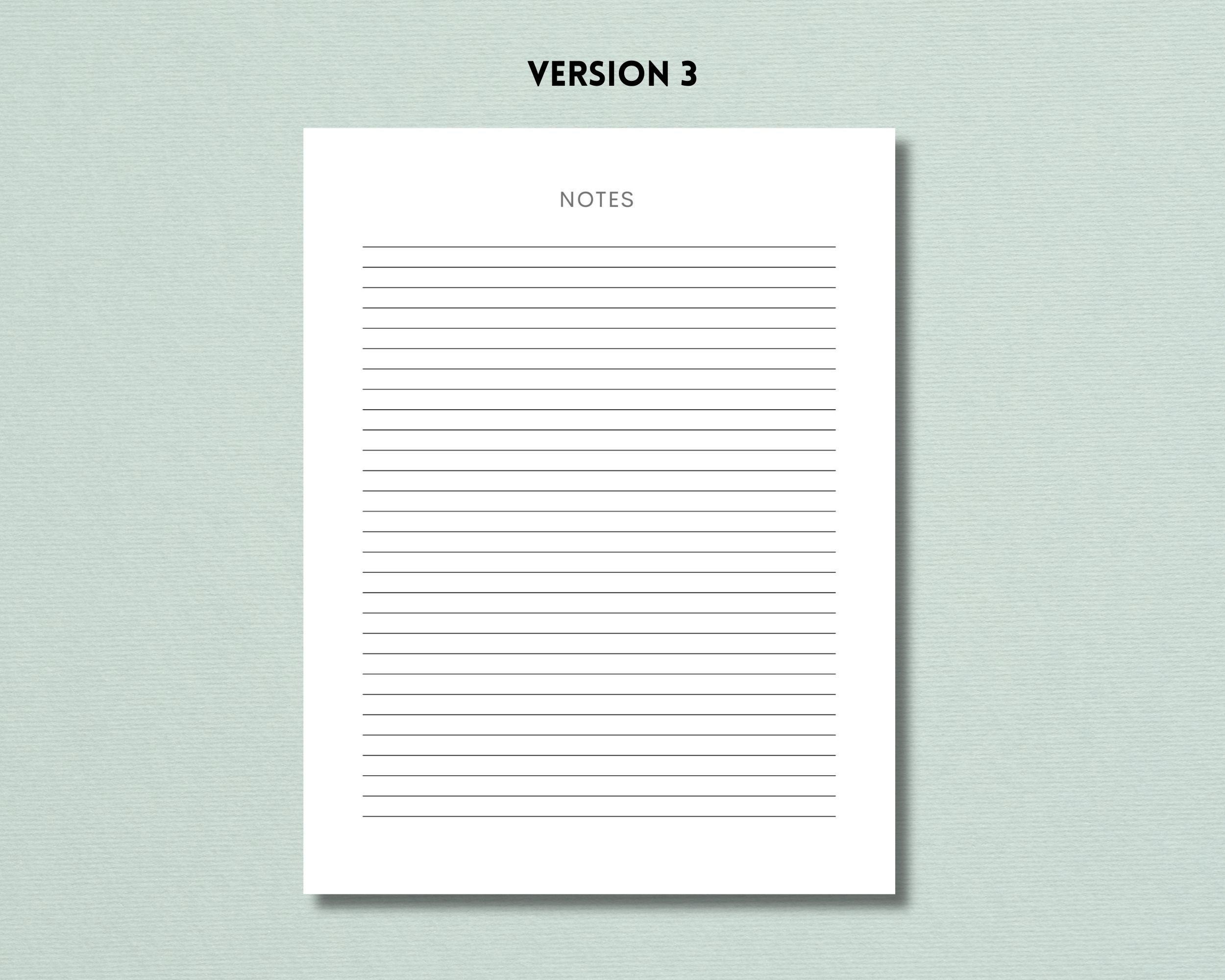 Blank Notes Page Printable, Note Taking, Printable Stationary To-do ...